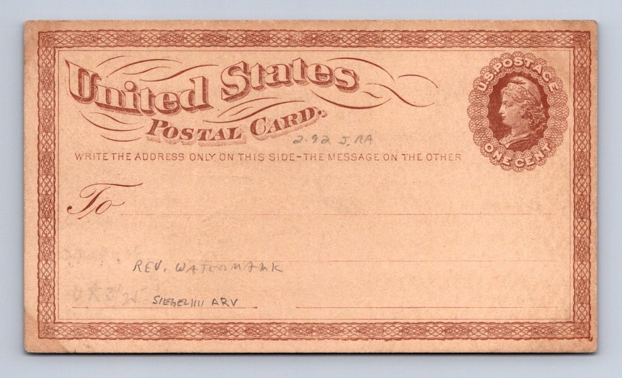 USA UX3 Upss S2 Postal Card Robbins Spring Check Horse Rein Adrian ...