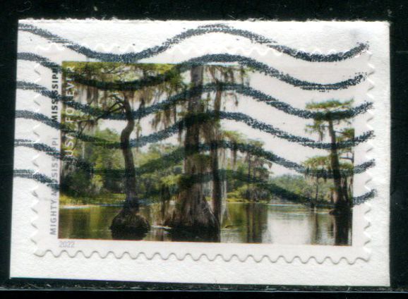 5698j US (58c) Mighty Mississippi SA, used on paper | United States ...