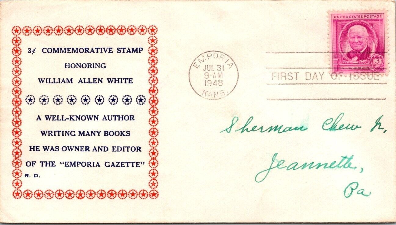 FDC 1948 SC #960 Emporia Gazette - Emporia, Kans - Single - F61801 ...