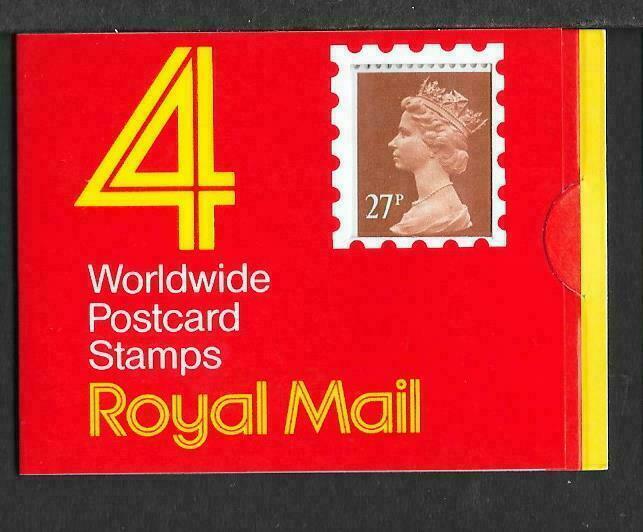 GF1 4 x Worldwide (27p) Window Barcode Booklet - code T - Round tab -No ...