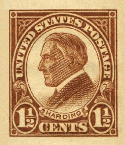 1926 1 1/2c Warren Gamaliel Harding, President, Imperforate Scott 631 ...