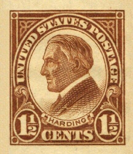 1926 1 1/2c Warren Gamaliel Harding, President, Imperforate Scott 631 ...