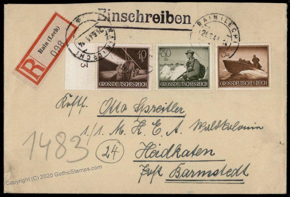 Germany 1944 Helden der Wehrmacht II Heroes Series Registered Cover ...