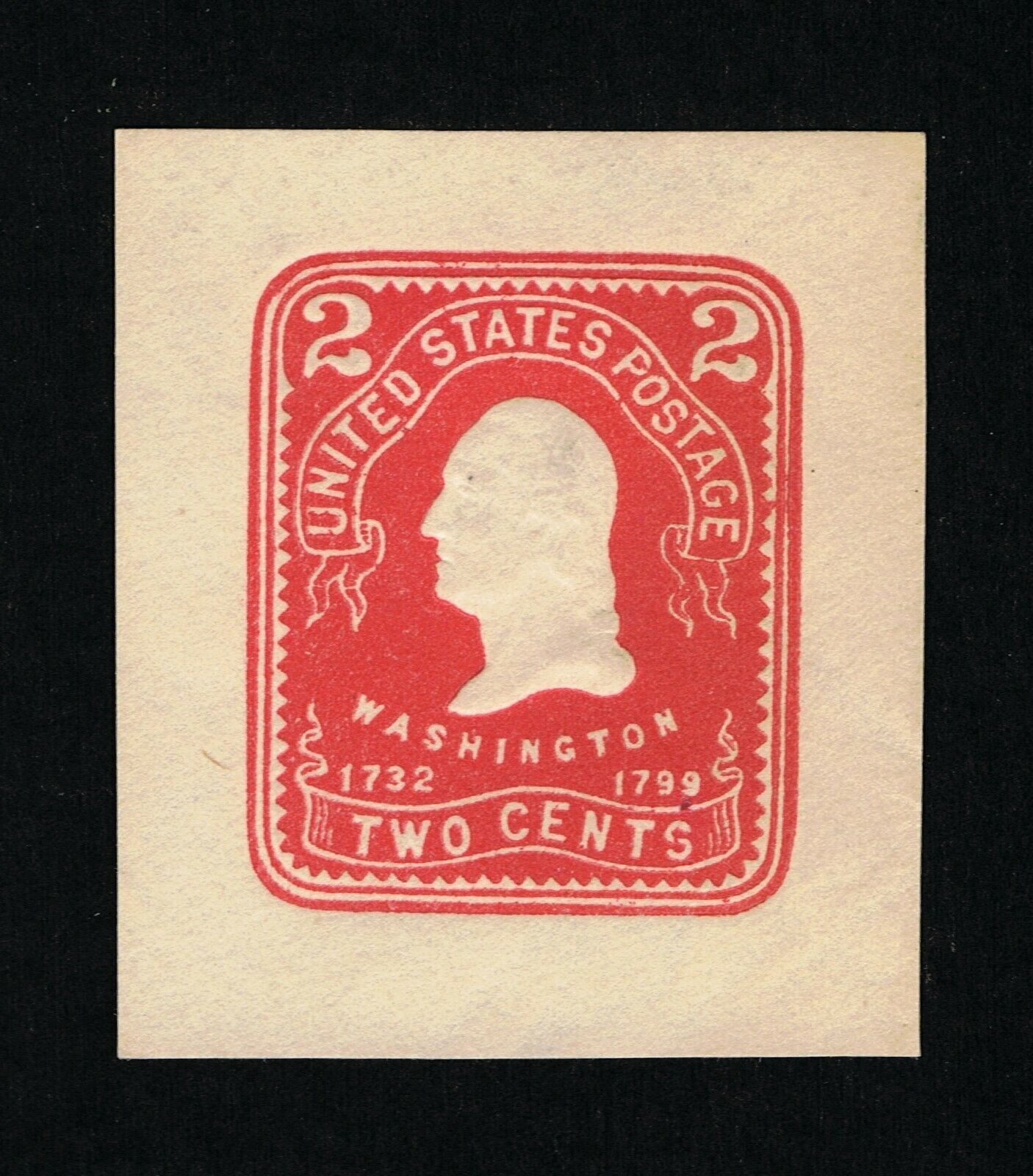 Genuine Scott #U385 Mint 1903 Carmine Hartford Large CUT Square #17409 ...