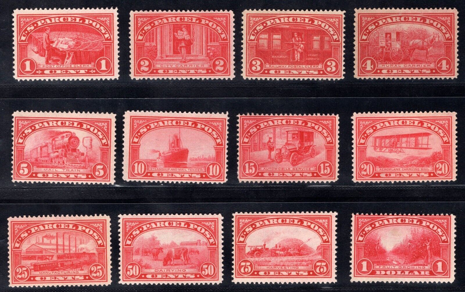US Stamps #Q1-Q12 Parcel Post Mint OG H/5nh LOT #84289 | United States ...
