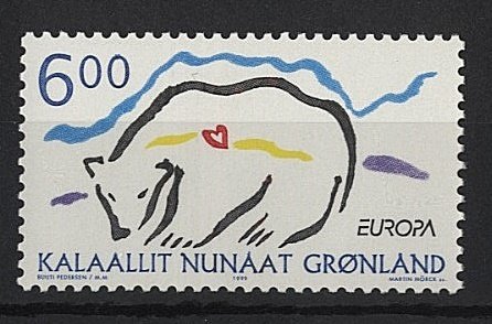 Greenland Grönland Scott #348 EUROPA Polar Bear by Martin Morck Mörck ...