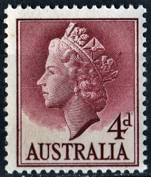 Australia: SC#294 4d Queen Elizabeth II (1957) MNH | Australia ...