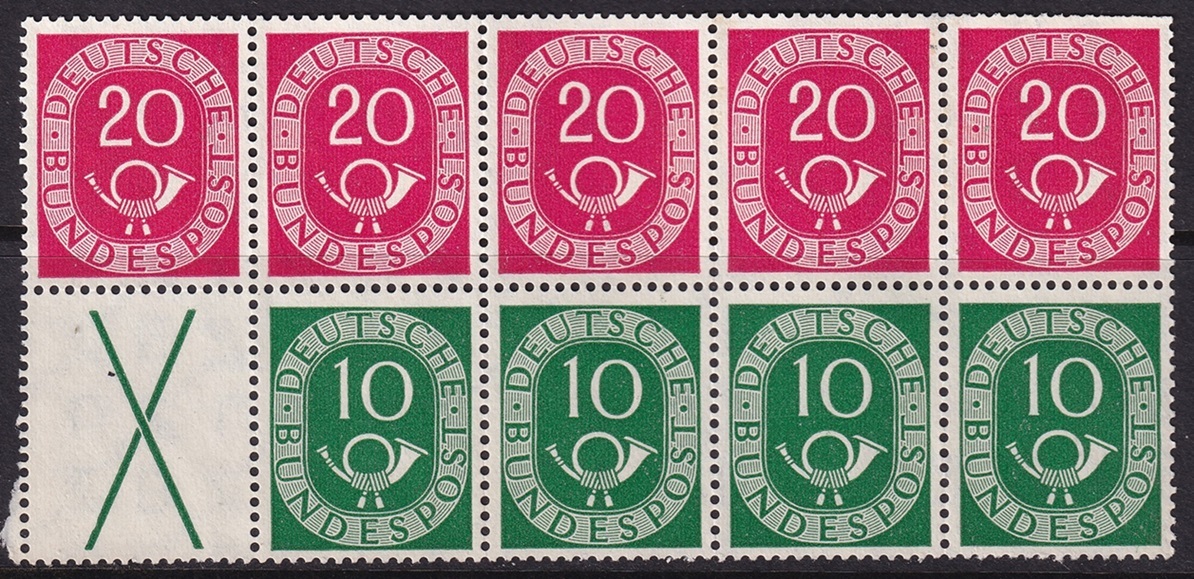 Germany 1951 Sc 675a booklet pane MNG(*) | Europe - Germany & Colonies ...