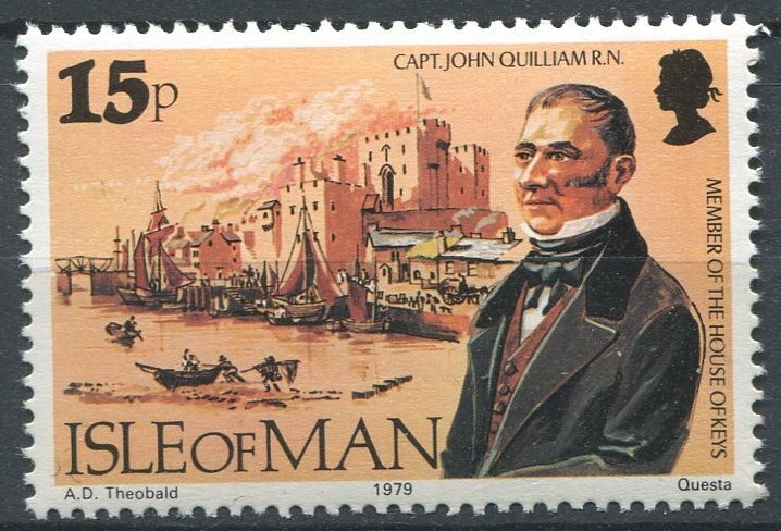 Isle of Man Sc#161 MNH, 15p multi, Capt. John Quilliam (1771-1829 ...