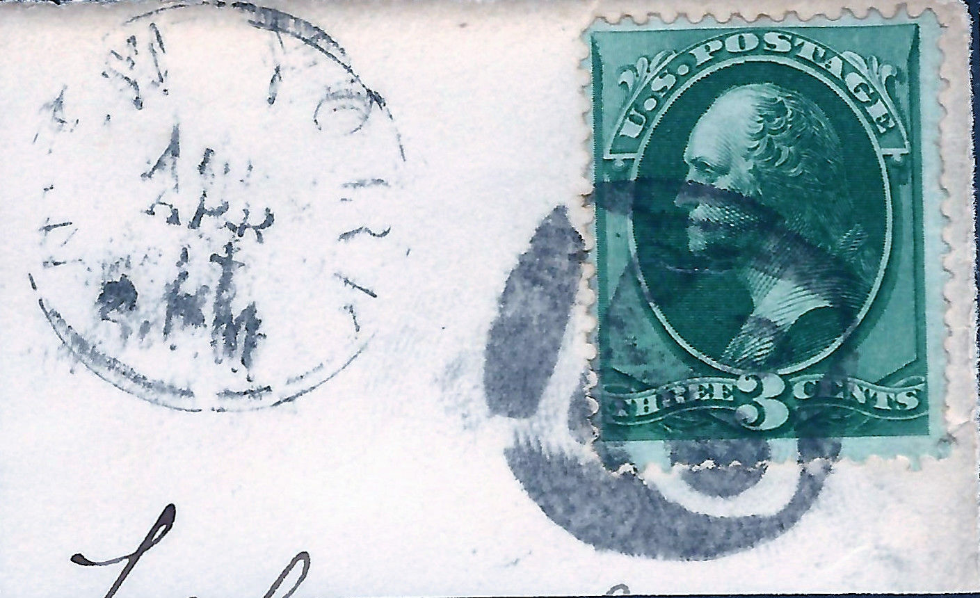 US Banknote Stamp on Piece w/Fancy '13' Cancel & Validating 'NEW YORK ...