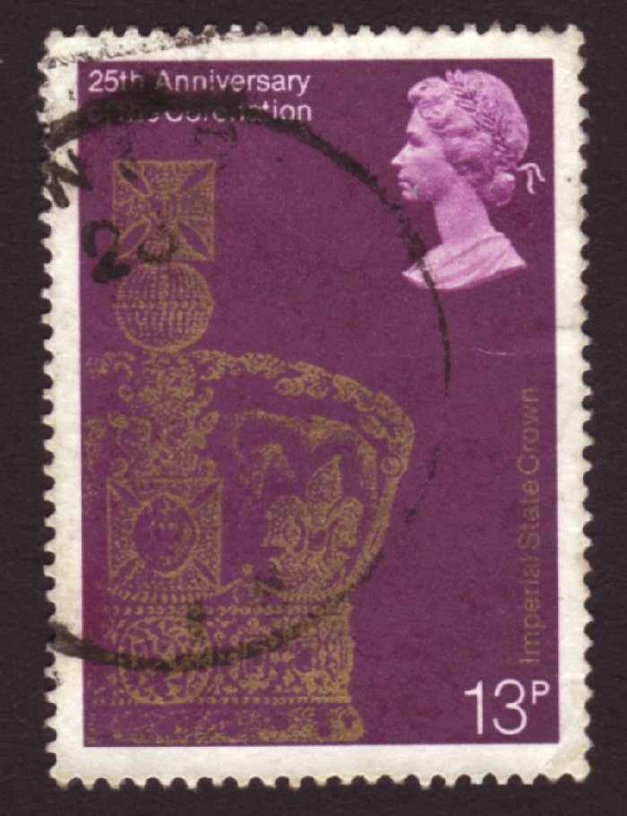 Great Britain 1978 Sc#838, SG#1062 13p Imp State Crown USED. | Great ...