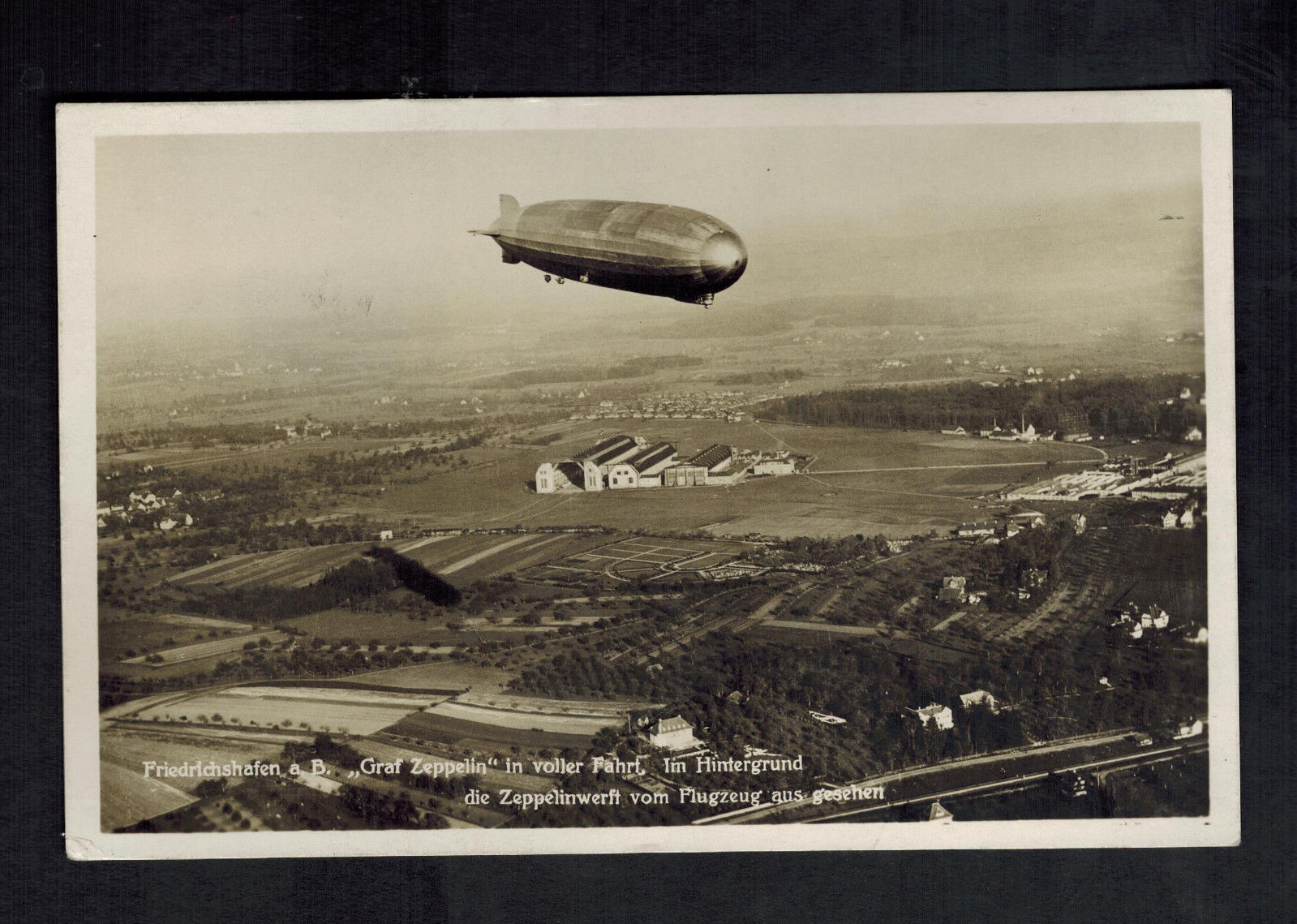 1929 Balkan Flight Germany RPPC Postcard Cover Graf Zeppelin in Flight ...