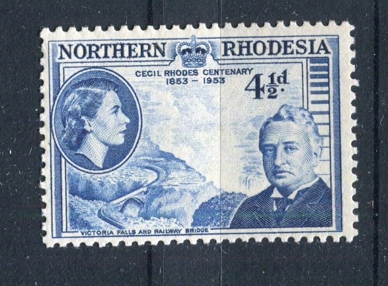 RHODESIA; 1953 early Anniversary Pictorial issue Mint hinged 4.5d ...