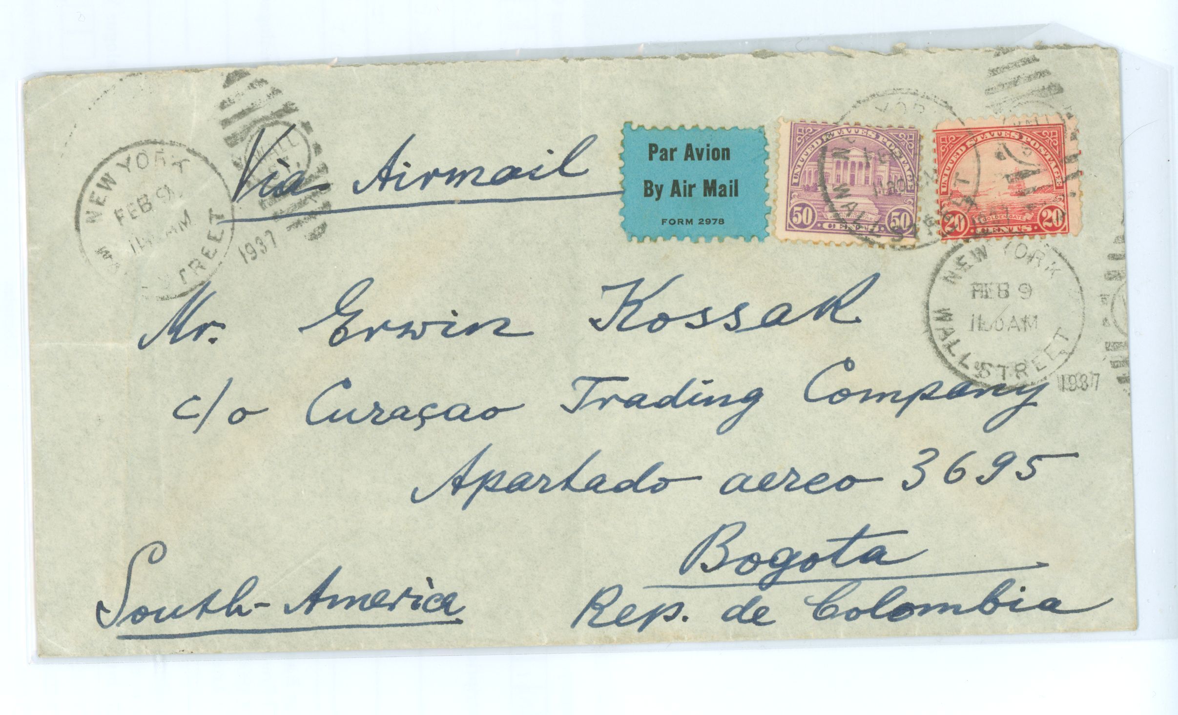 US 567/570 Two definitives (20c Golden Gate + 50c Amphitheater) paid ...