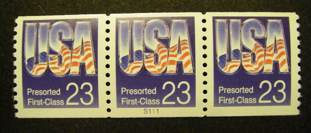 Scott 2608, 23 cent Presort Flag, PNC3 #S111, MNH Coil Beauty | United ...