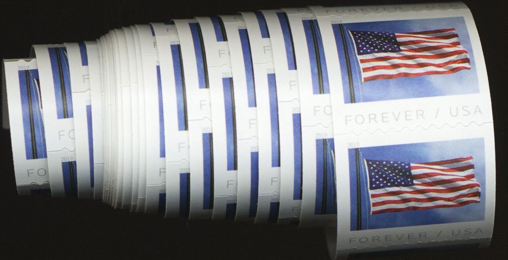 2019 American Flag Coil Roll of 100 Forever Stamps - Stuart Katz ...