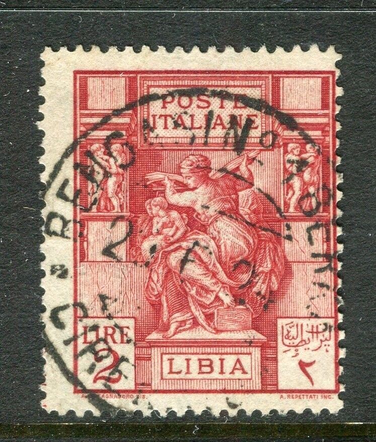 ITALIAN COLONIES LIBIA; 1920s early Antiquity Pictorial issue used ...