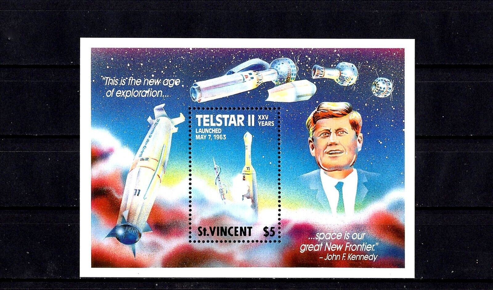 ST Vincent - 1989 - Space - Kennedy - Telstar II Satellite - Mint - MNH ...