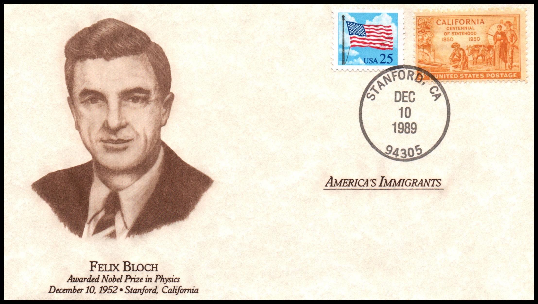 US America's Immigrants Felix Bloch 1989 Cover | United States, Stamp ...