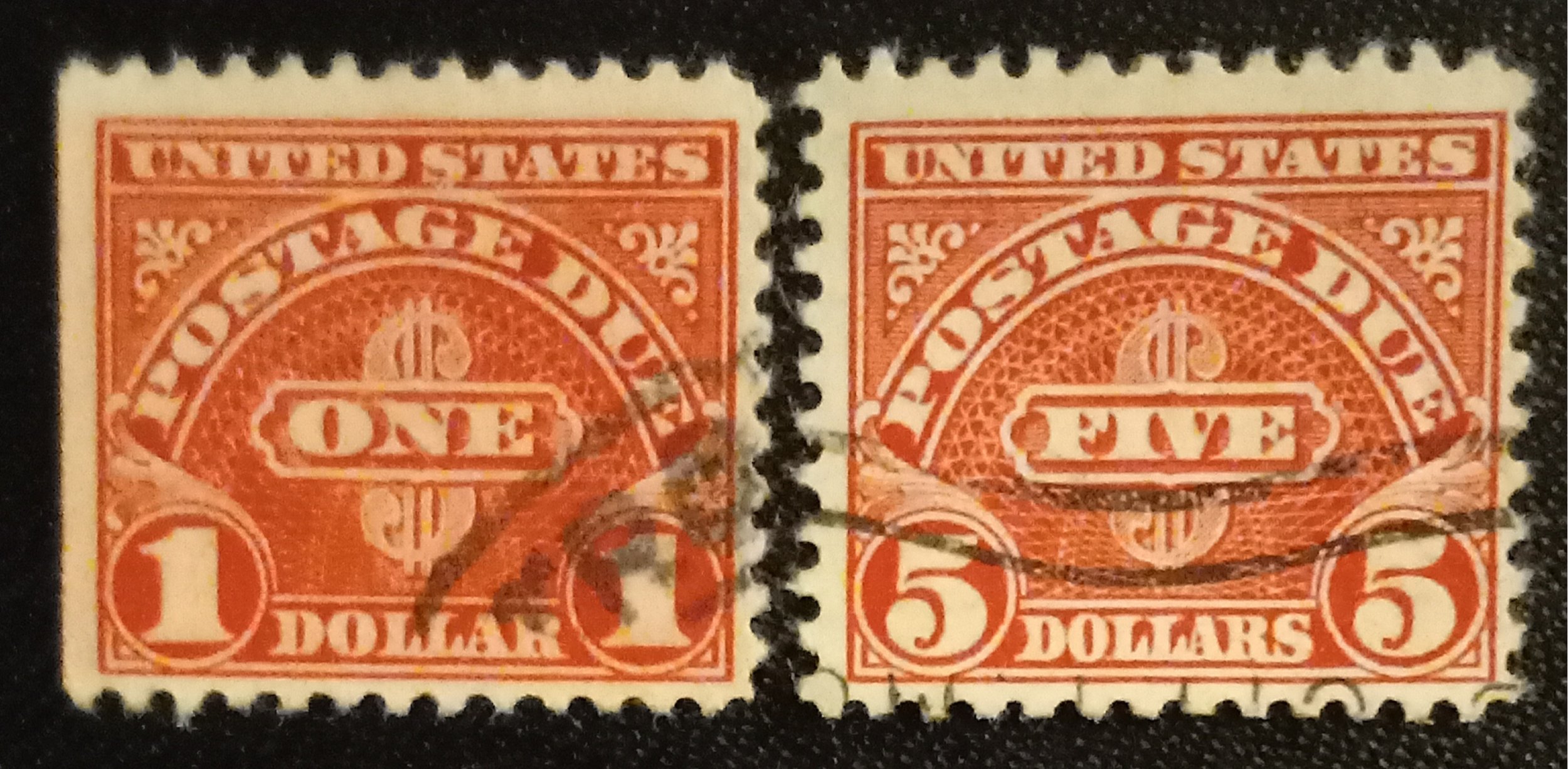 US Sc #J76-J77 Used Postage Due $1 AND $5 VALUES VF | United States ...