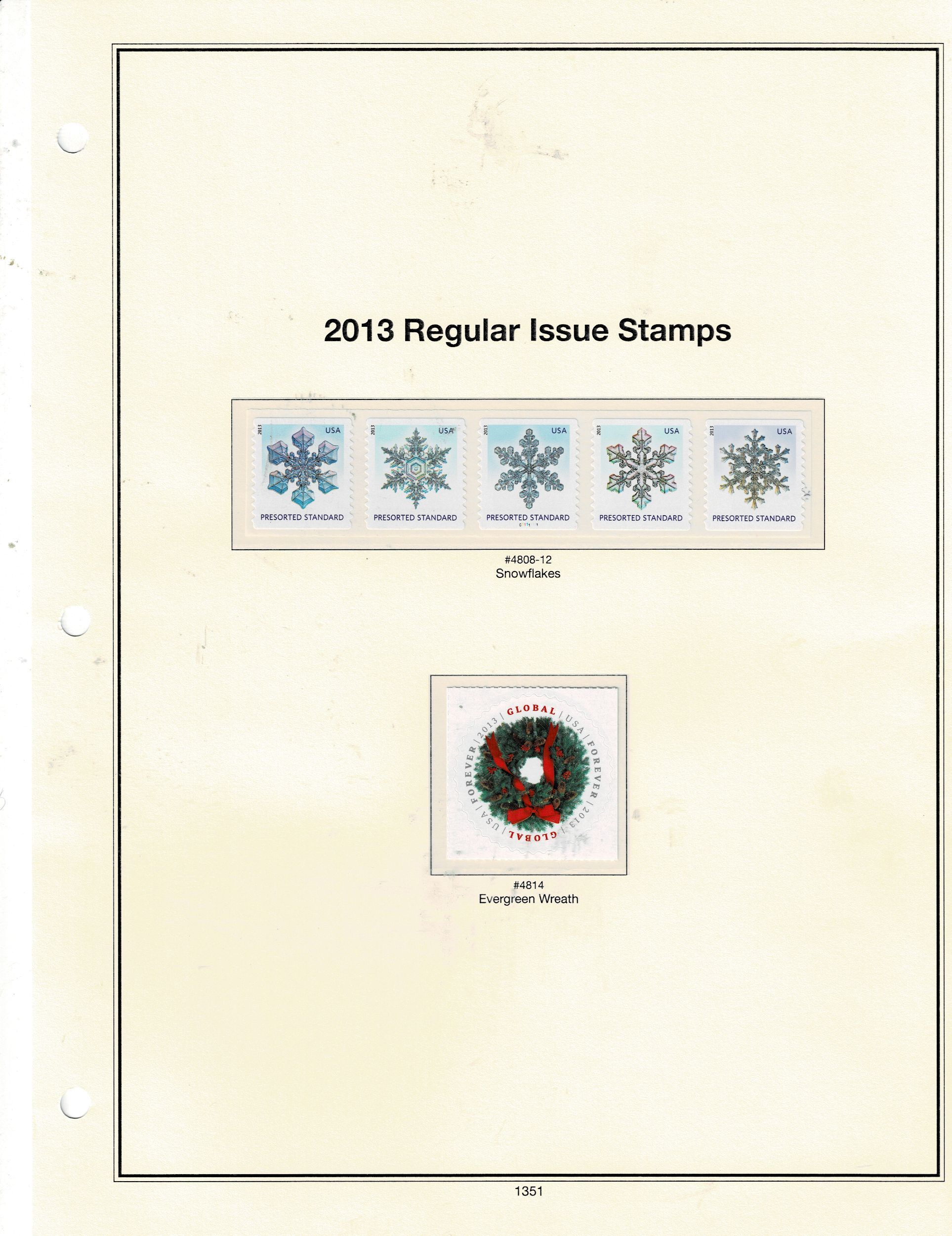 2013 Regular & Commemorative Issue Stamps US Postage 4807-16 & 4821 VF ...