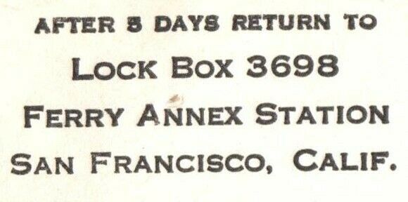 Vintage Company Corner Card Ferry Annex Station SAN Francisco CAL ...
