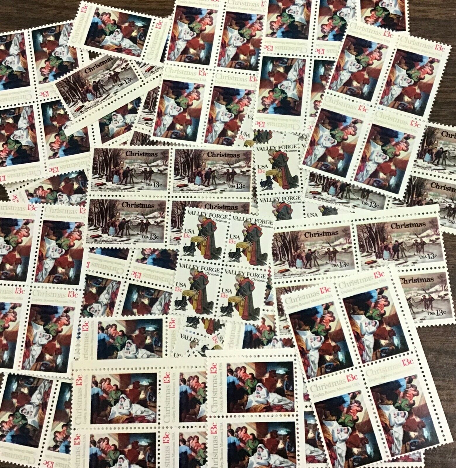 100 Colorful Christmas Stamps MNH 100 13 cent stamps. Great for ...