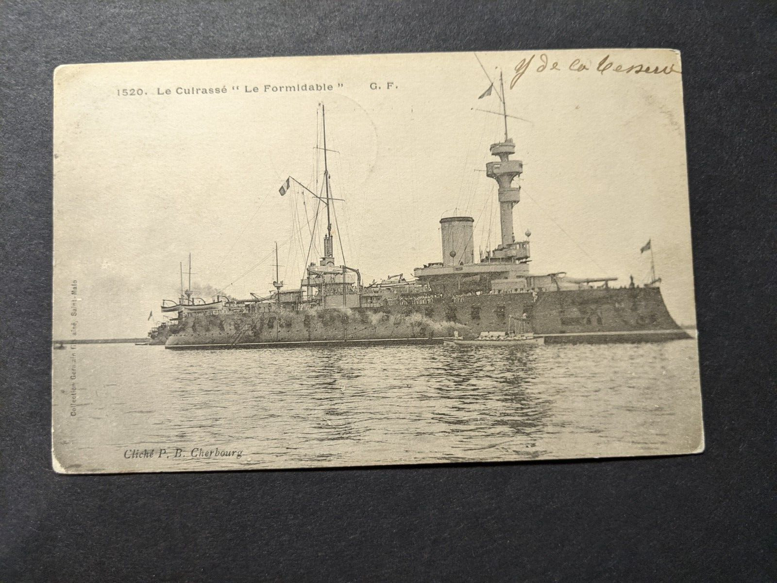 French IRONCLAD Warship Le FORMIDABLE Naval Cover Postcard CHERBOURG ...