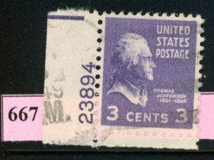 PKStamps - USA - 807 - Used - Plate Number Single #21-667 | United ...