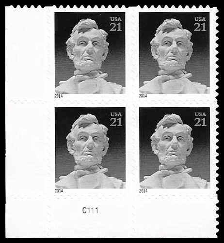 PCBstamps US #4860 PB 84c(4x21c)Abraham Lincoln, MNH, (PB-3a) | United ...