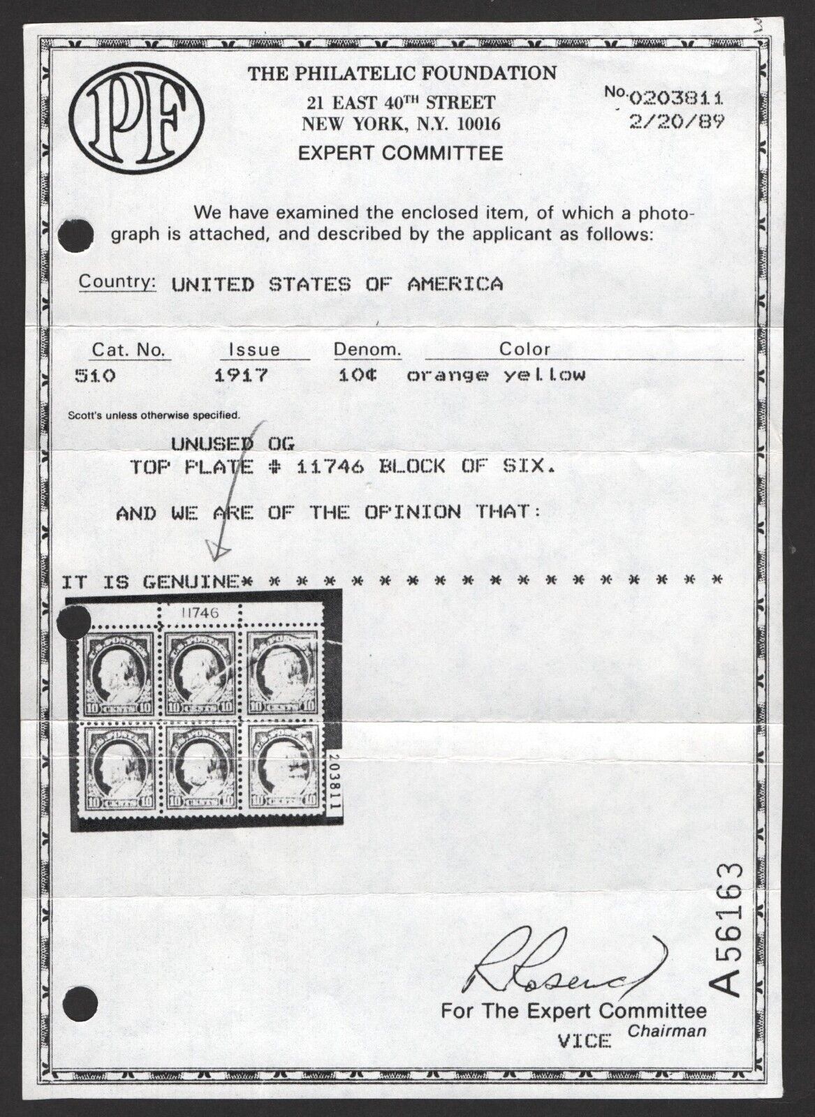 SCOTT #510 - MINT - XF - OGnh - w/PF Certificate (LB 5/22/23) | United ...