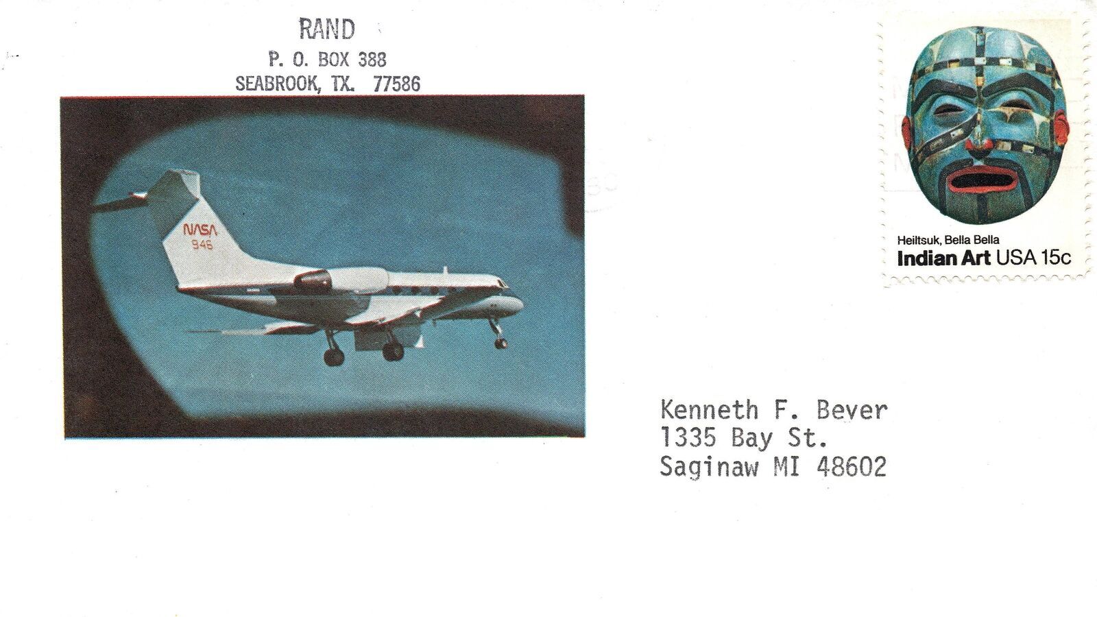 US Event Cachet Cover Nasa Training Aircraft #946 Slogan Cancel (Weak ...