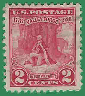 #645 2c George Washington at Valley Forge 1928 Used | United States ...