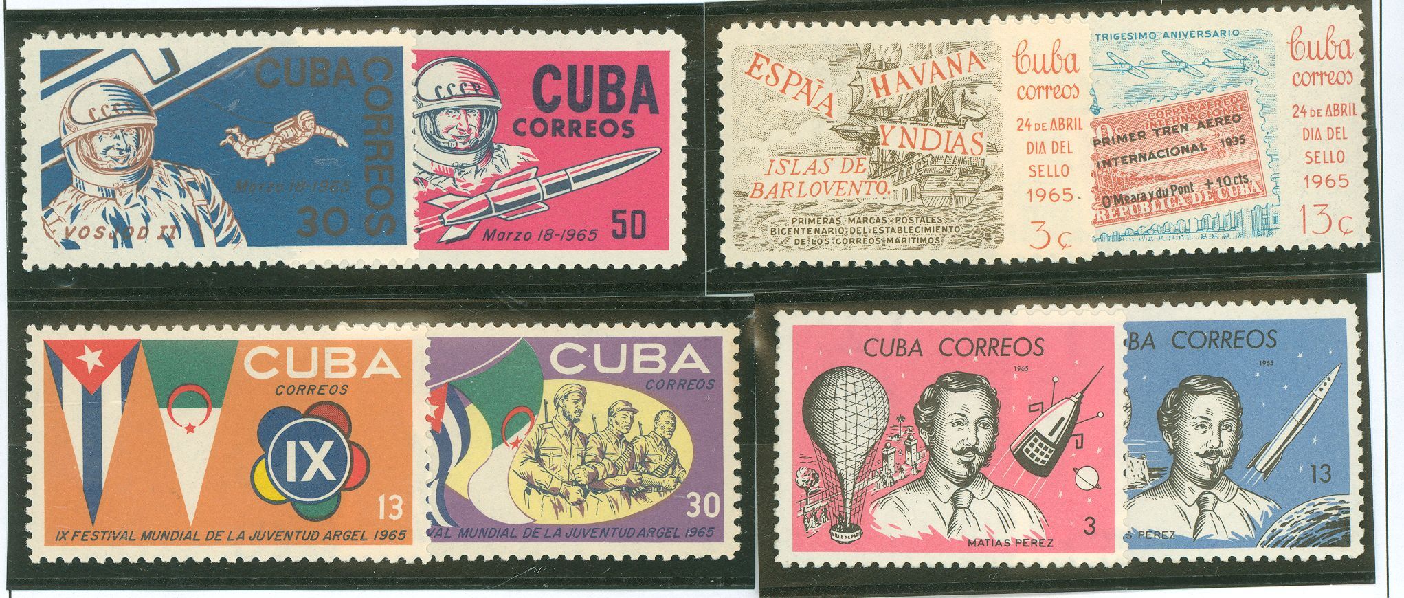 Cuba #946/972 Single (Complete Set) (Space) (Stamps On Stamps ...