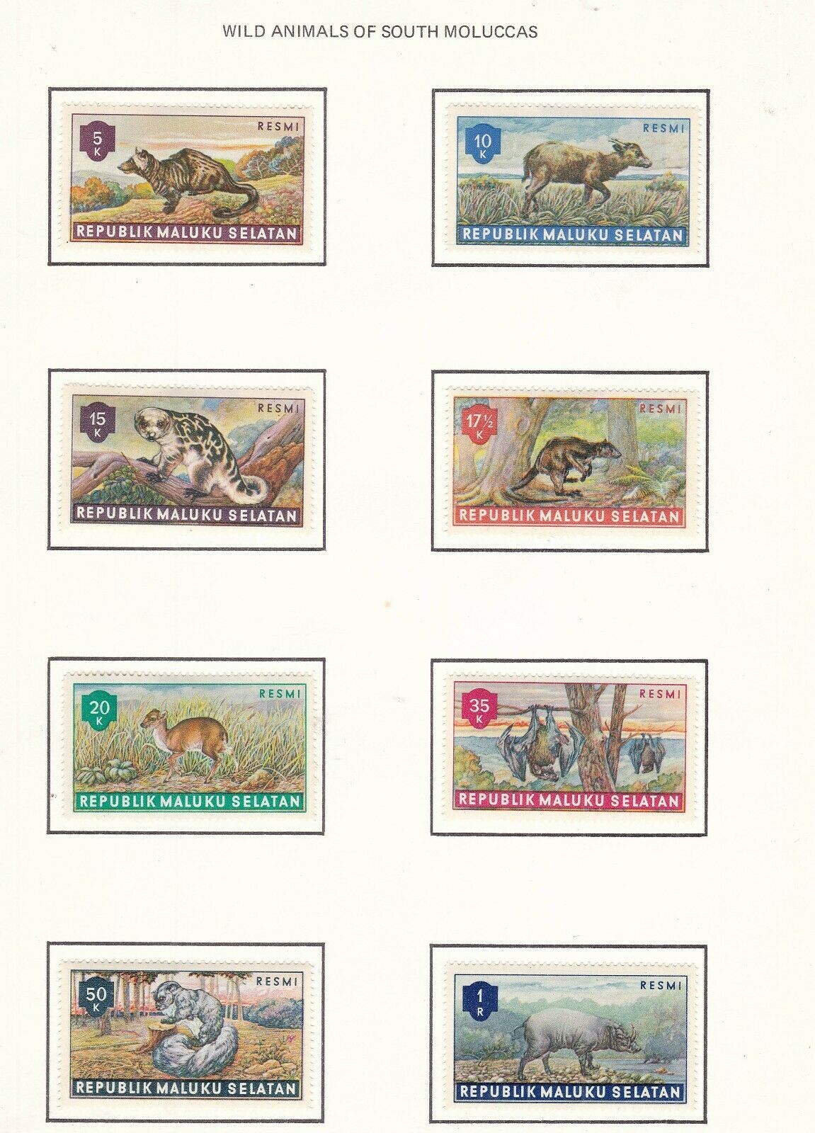 Indonesia /South Moluccas Resmi HR " Wild Animals" on Page | Asia ...