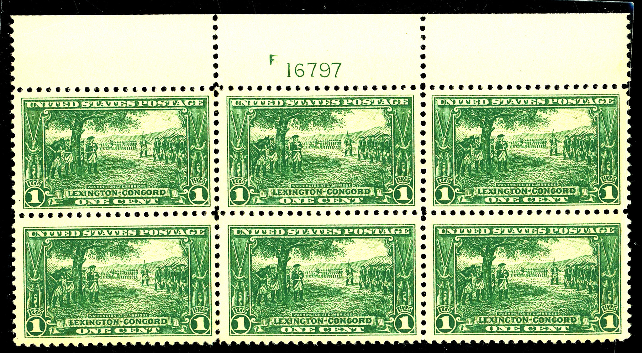 U.S. #617 Mint PL# Block of 6 OG LH | United States, General Issue ...