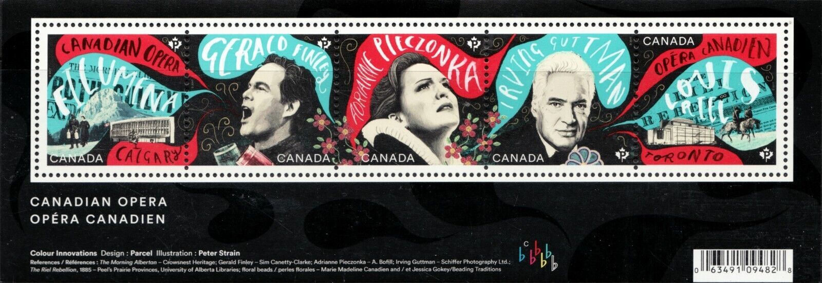 2017 - #2970 Souvenir Sheet Stamps - Canadian Opera cv$8.50 | Canada ...