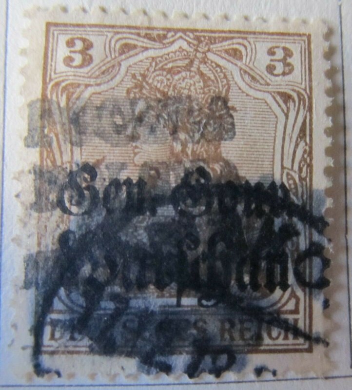 Germany Poland Occupation 1916 3pf Local optd fine used stamp A16P8F587 ...