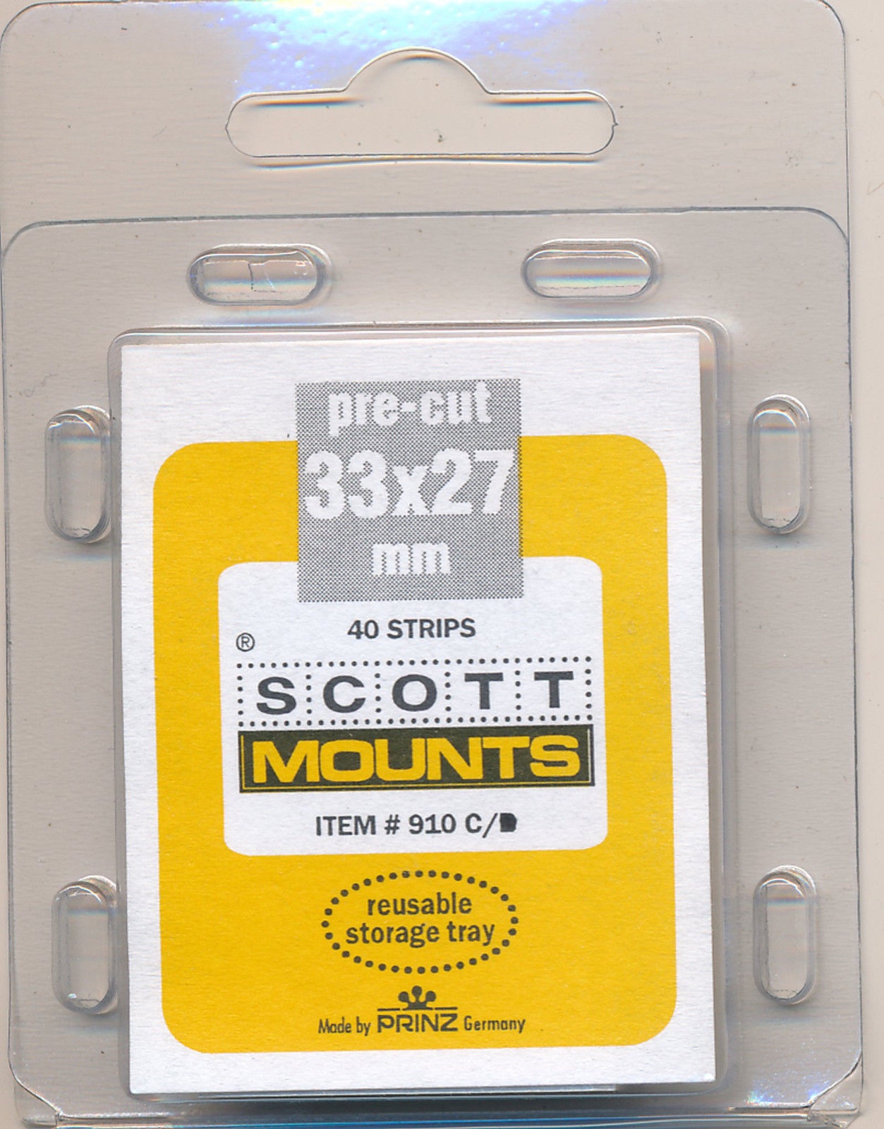 Prinz Scott Stamp Mounts Size 33/27 CLEAR Background Pack of 40 / HipStamp