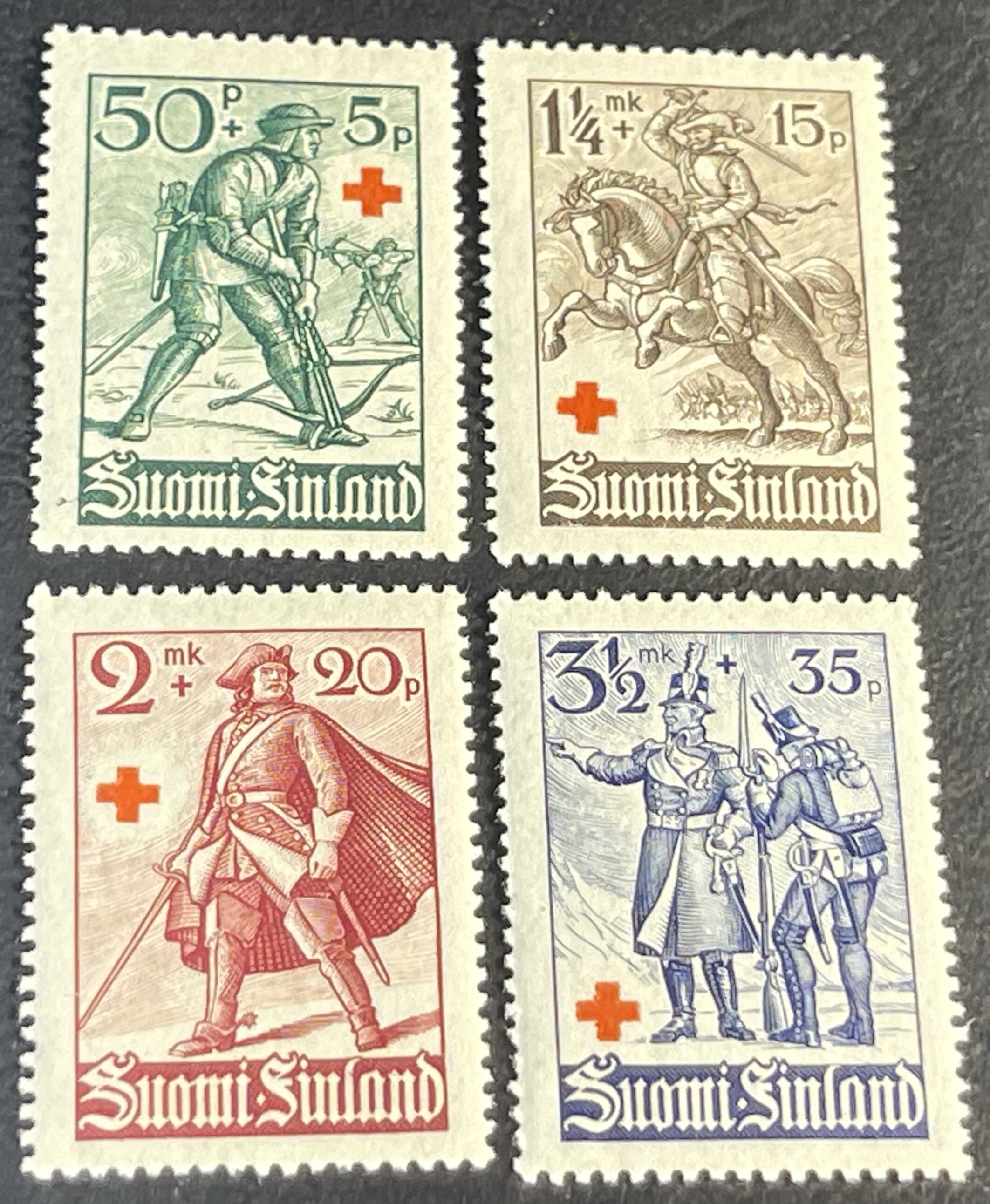 Finland # B39-B42-Mint Never/Hinged---Complete Set---Semi-Postal---1940 ...
