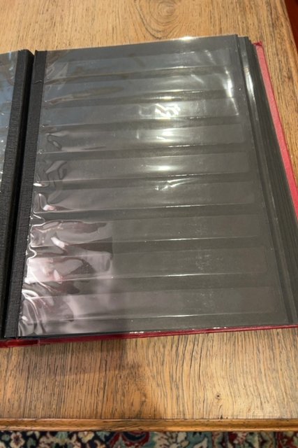 Red German Stock Book - 16 Double Sided Pages with Clear Plastic ...