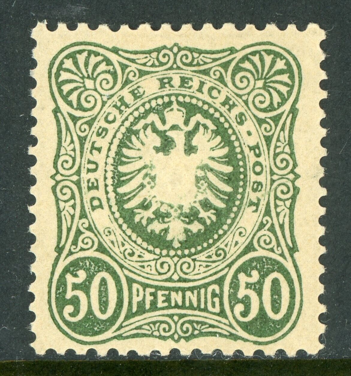 Germany 1877 Empire 50 Pfennige Scott #35a Dark Olive Green Mint B198 ...
