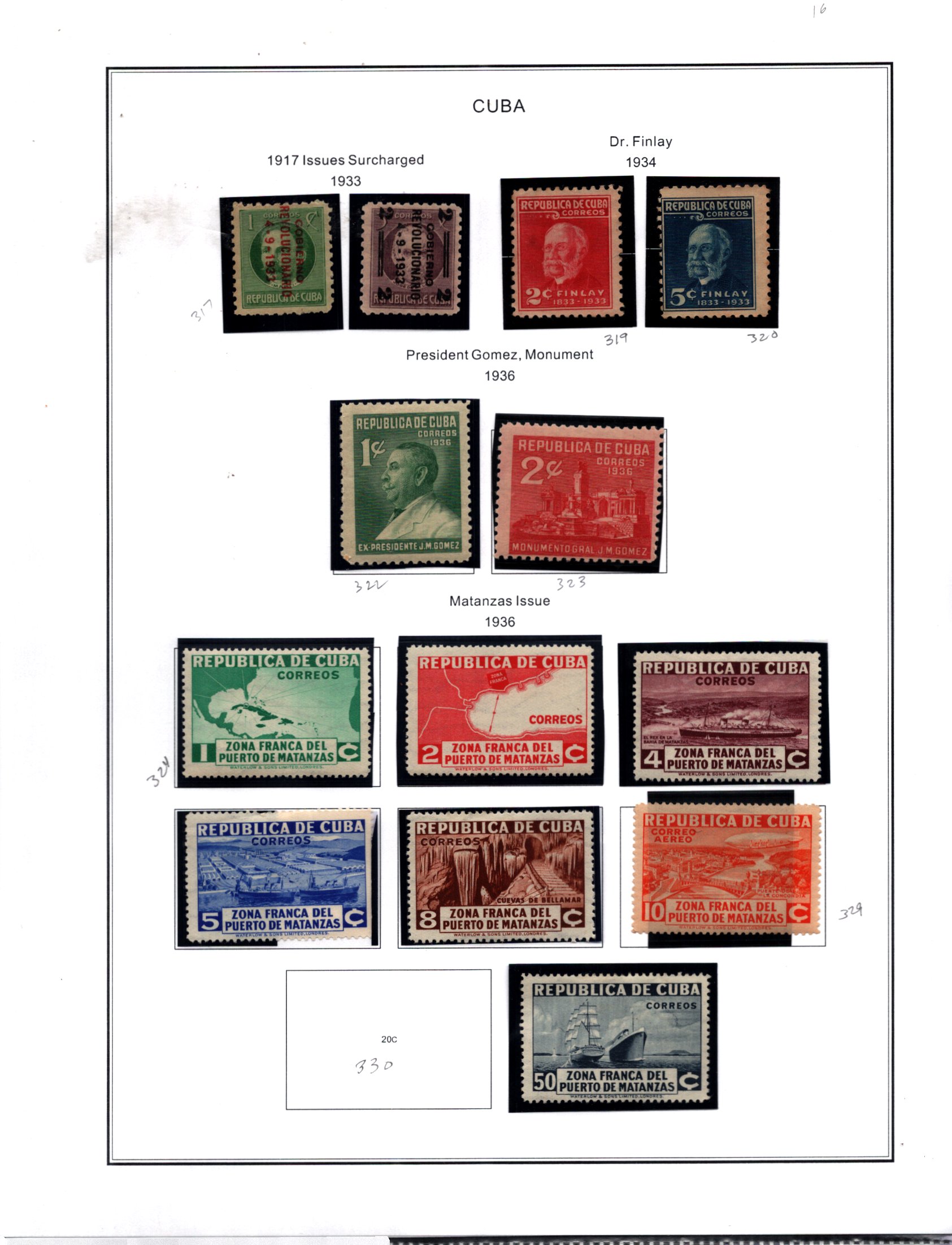 Mint + Used Stamps From Early Cuba (016) | Caribbean - Cuba, General ...