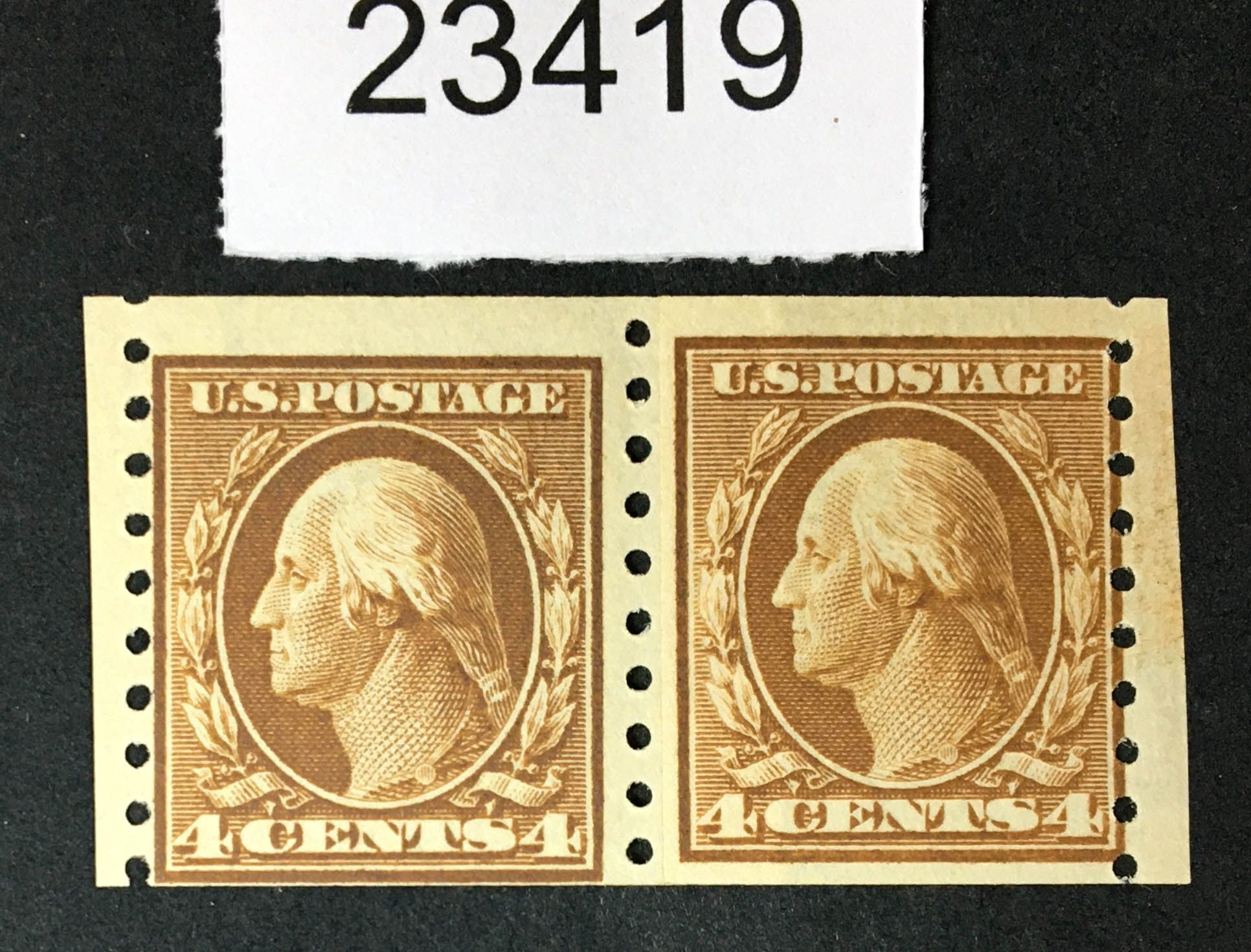 US Stamps # 395 Pair Paste-Up Mint OG NH CAT. $350 LOT #23419 | United ...