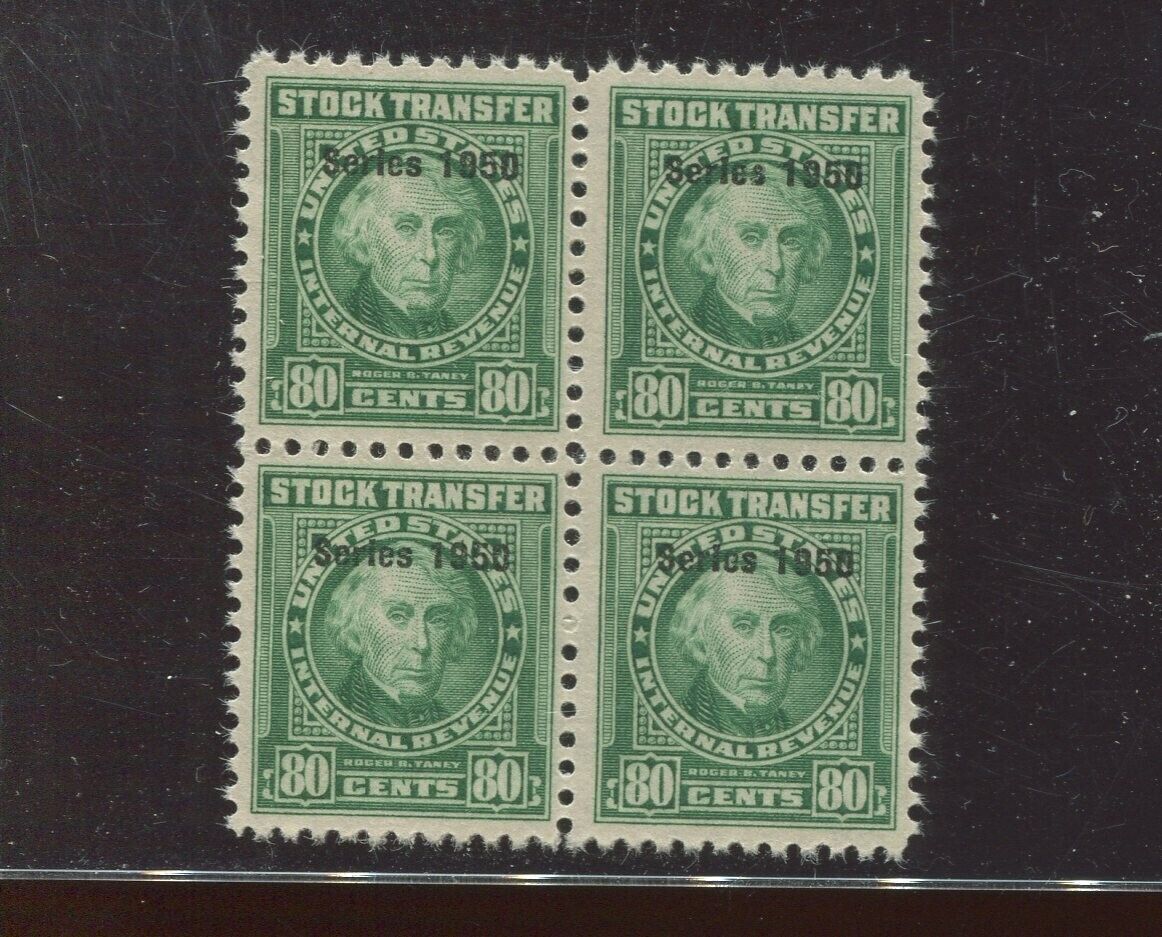 RD322 Stock Transfer Mint Block of 4 Stamps NH BY2227 | United States ...