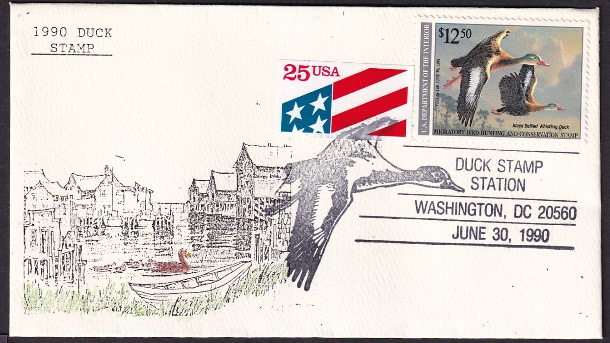 1990 Federal Duck Stamp Sc RW57 $12.50 FDC with JB cachet (N3 | United ...