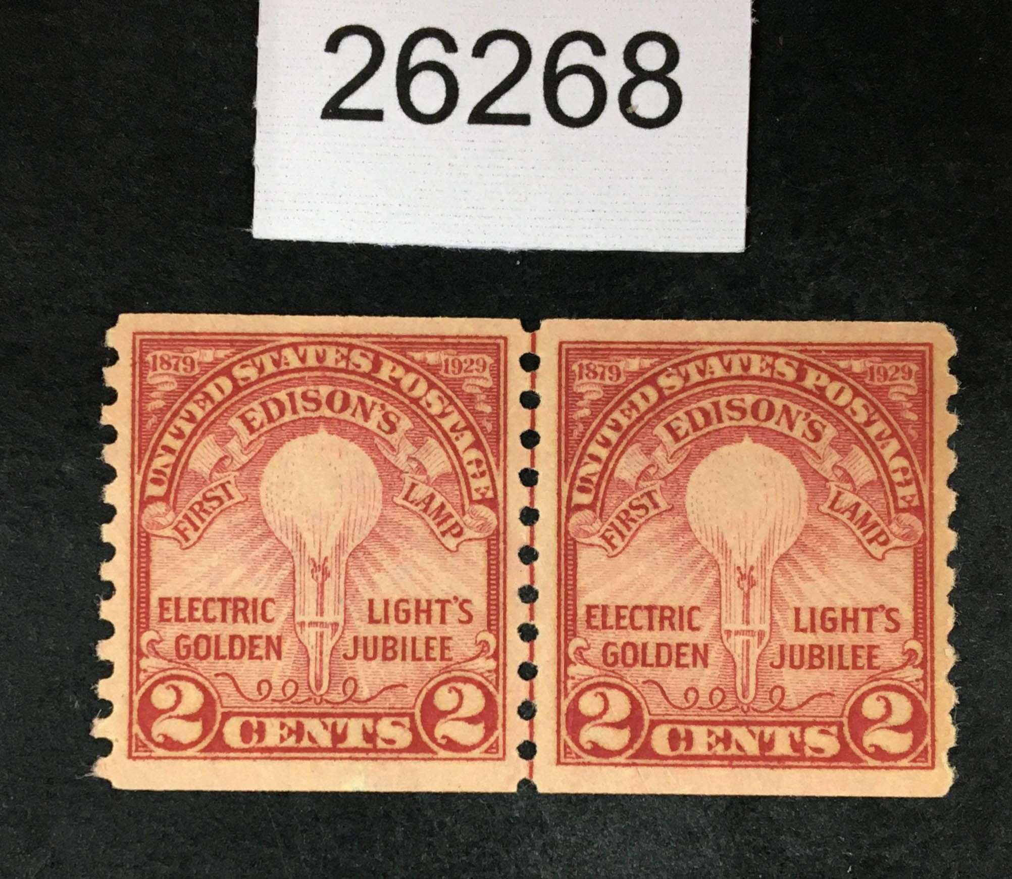 US Stamps # 656 Line Pair Mint OG NH VF+ Post Office Fresh $110 LOT ...