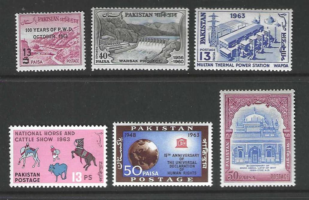 Pakistan 150, 175, 184, 186, 187, 208 MNH/Mint SC:$2.20 | Asia ...