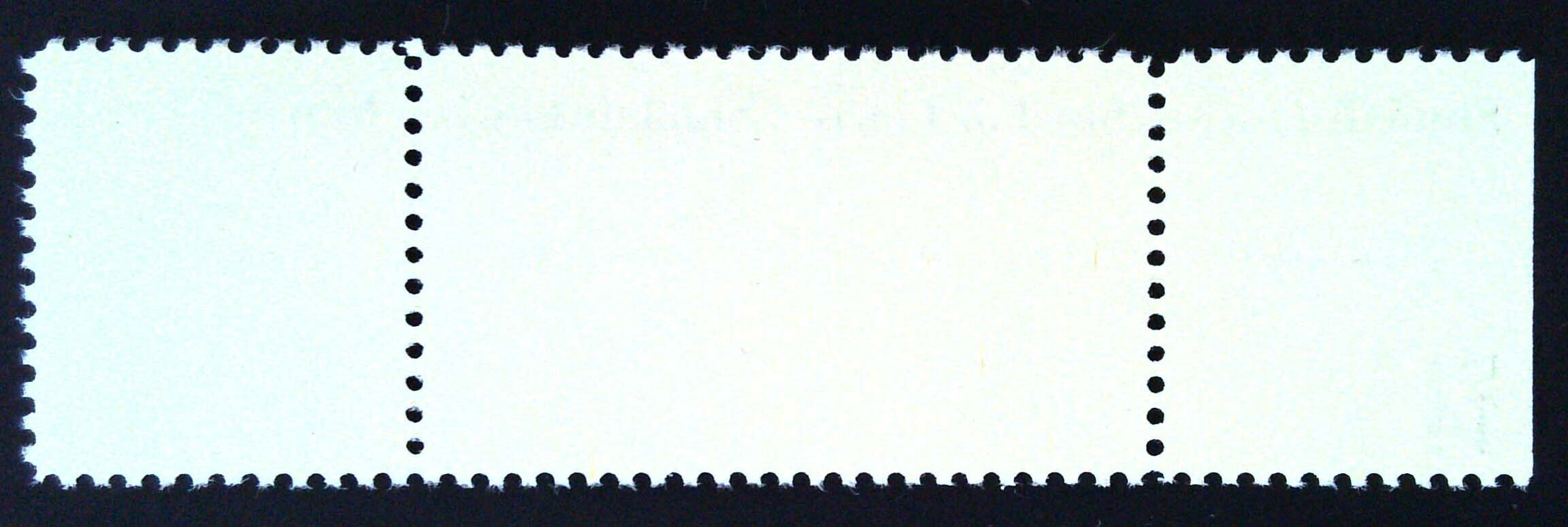 Scott #1856C - 14c Slate Green - Strip of 4, with imperf pair in ...