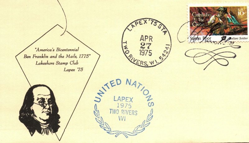 America's Bicentennial BEN Franklin and the Mails 1775 Lakeshore Stamp ...